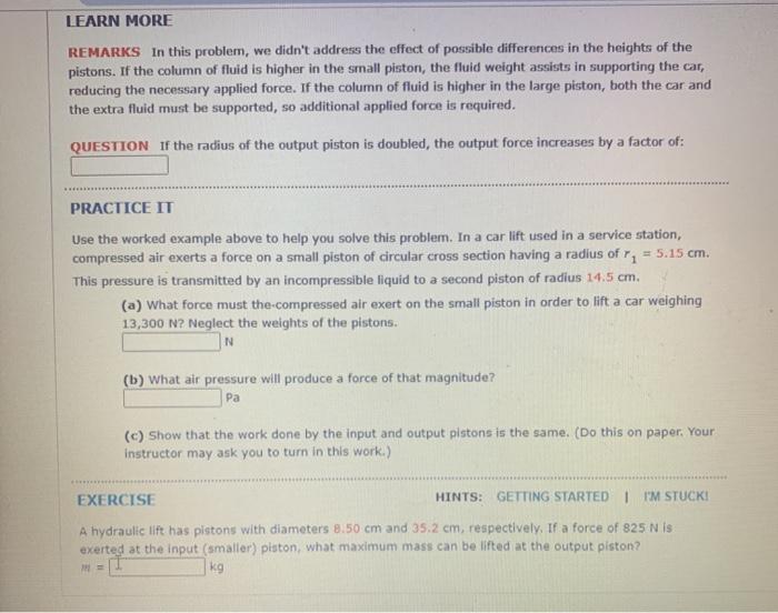 Solved LEARN MORE REMARKS In this problem, we didn't address | Chegg.com