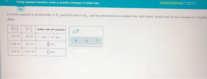 Solved Using reactant reaction order to predict changes in | Chegg.com
