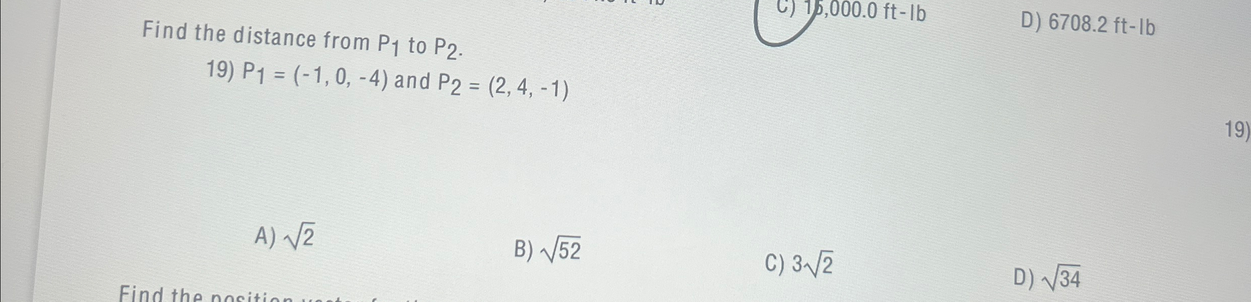 Solved Find the distance from P1 ﻿to P2.P1=(-1,0,-4) ﻿and | Chegg.com