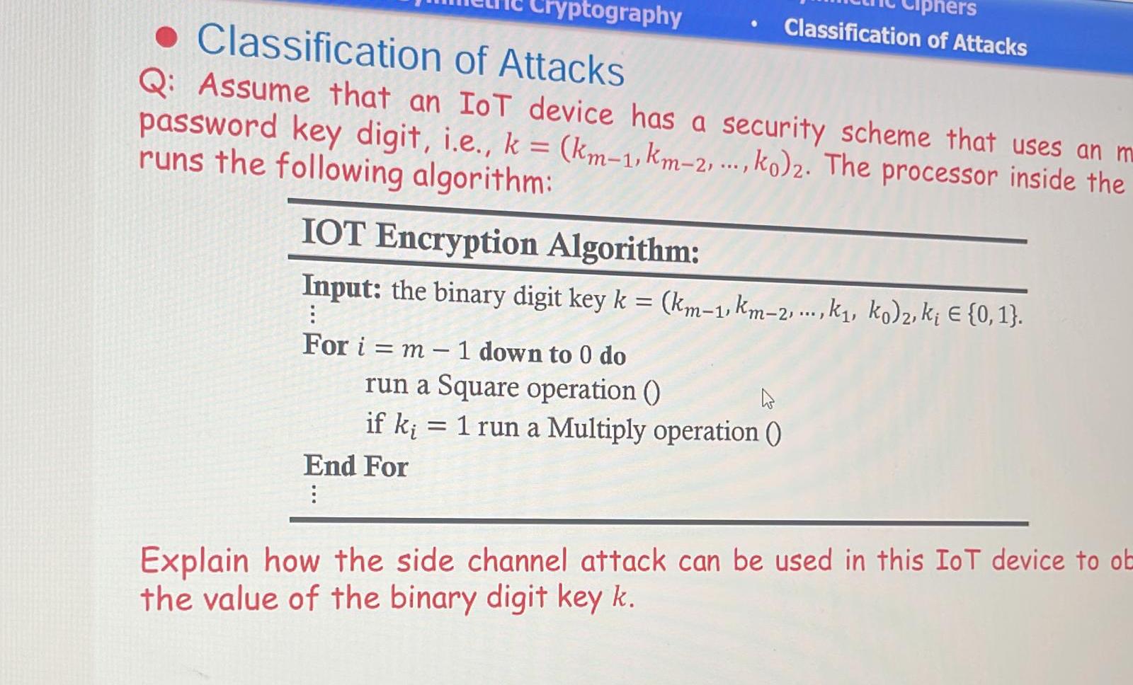 Solved Classification of AttacksClassification of AttacksQ: | Chegg.com