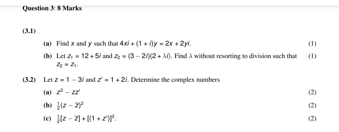 Solved Question 3: 8 Marks(3.1)(a) Find x and y such | Chegg.com Solved Question 3: 8 Marks(3.1)(a) Find x and y such | Chegg.com