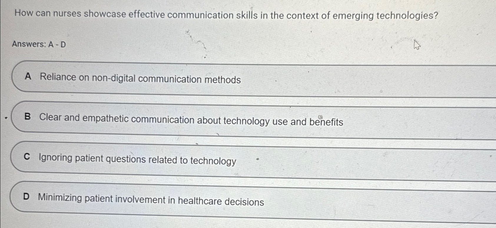 Solved How can nurses showcase effective communication | Chegg.com