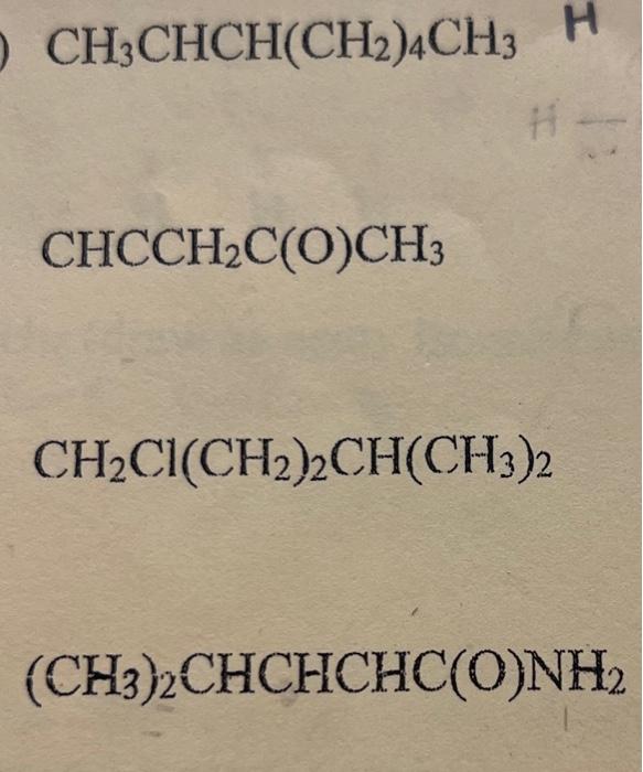 Solved convert from condensed structure to expanded | Chegg.com