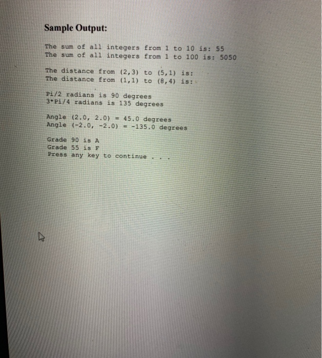 Solved . • Built in math functions in the standard library • | Chegg.com