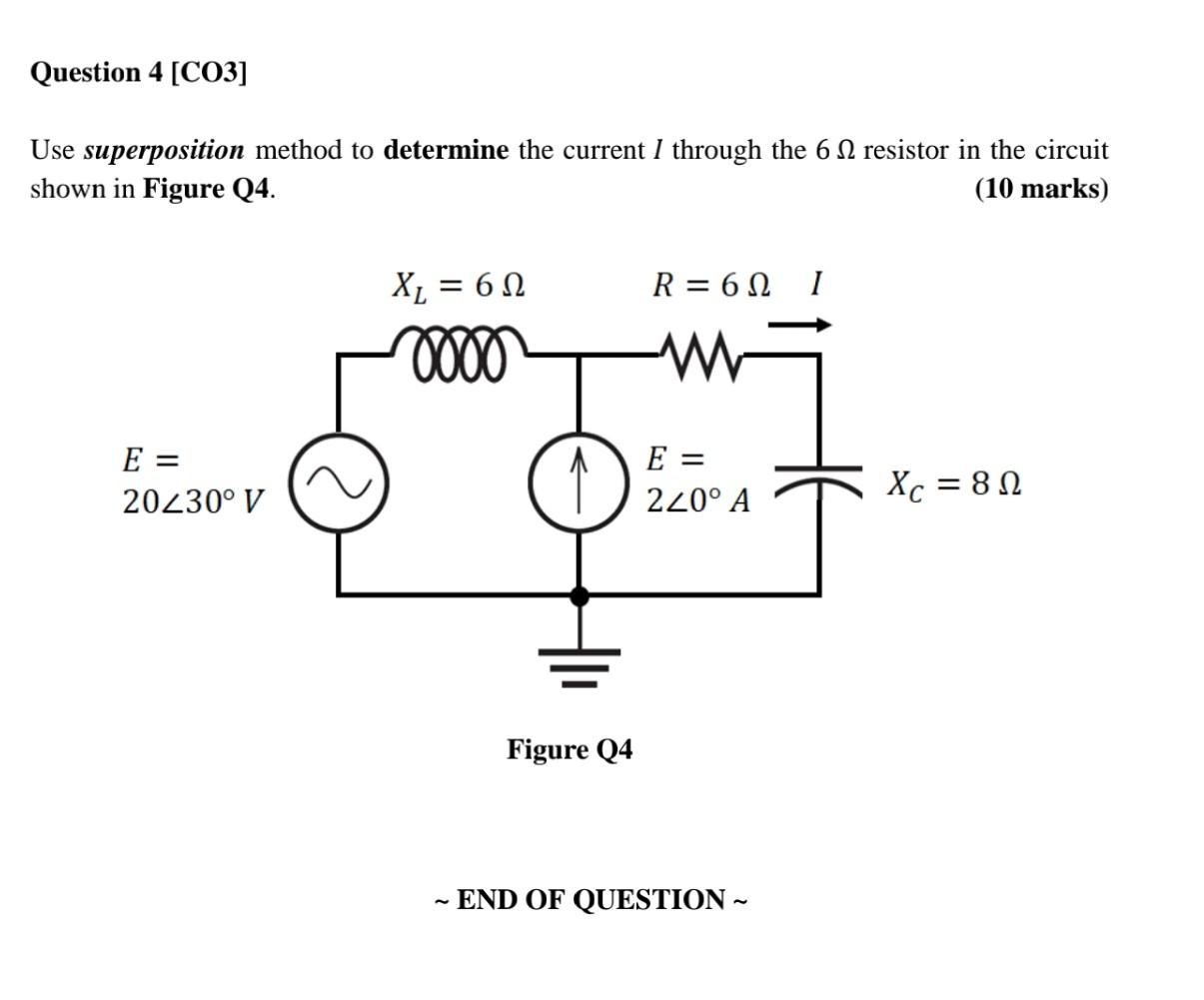 Solved Use superposition method to determine the current I | Chegg.com