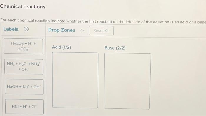 Solved Chemical reactions | Chegg.com