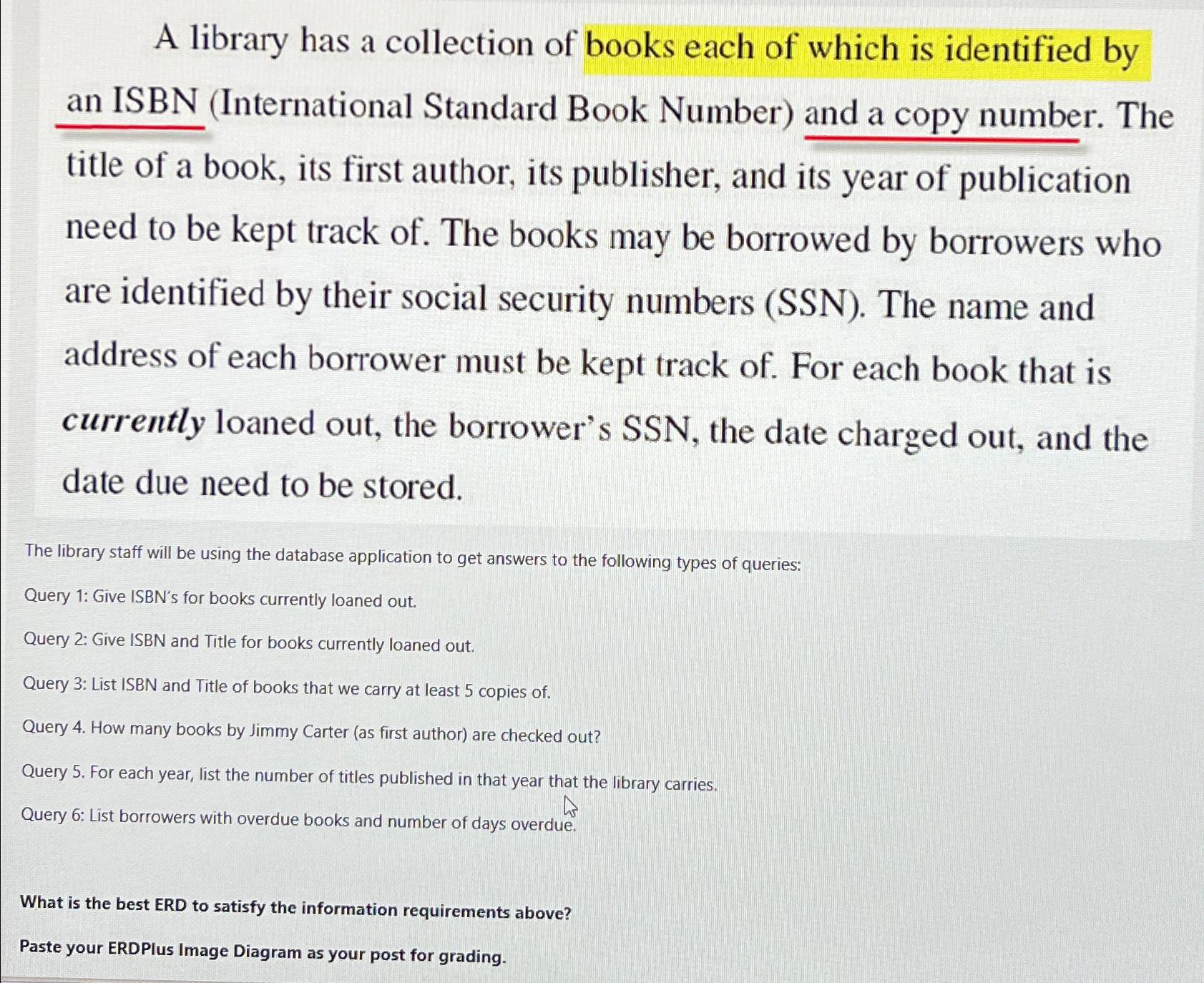 Solved A Library Has A Collection Of Books Each Of Which Is Chegg