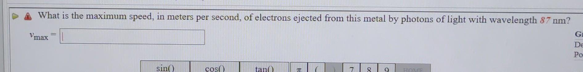 Solved Assume we have a material with a work function of | Chegg.com