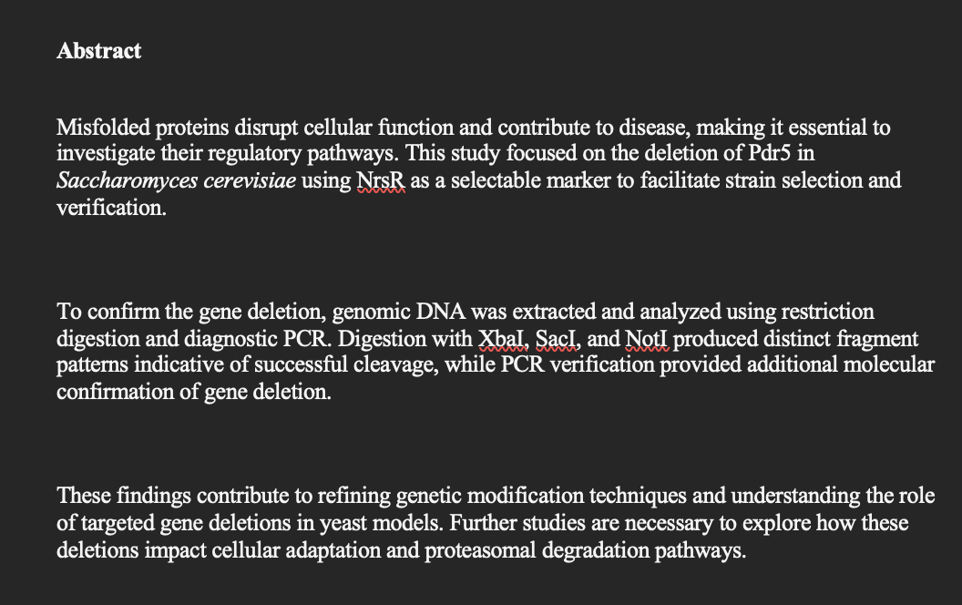 Solved Abstract Misfolded proteins disrupt cellular function | Chegg.com