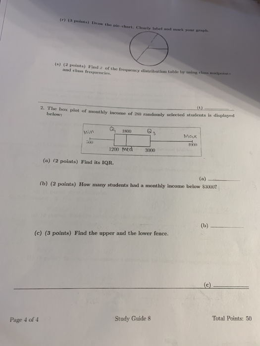 Solved (1) (3 poi ) Draw the plecat Clearly label (points) | Chegg.com