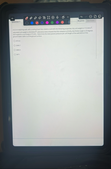 Solved Question 1O saturated unit weight is 20:8kNm3. | Chegg.com