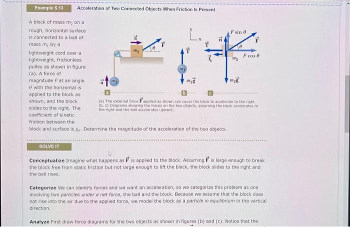 Solved Acceleration of Two Connected Objects When Friction | Chegg.com