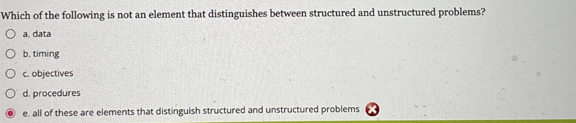Solved Which of the following is not an element that | Chegg.com