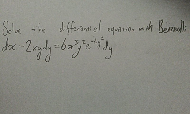 Solved equation with Bernoulli Solve the differential | Chegg.com