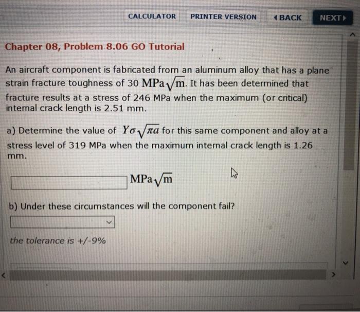 Solved CALCULATOR PRINTER VERSION 4 BACK NEXT Chapter 08, | Chegg.com