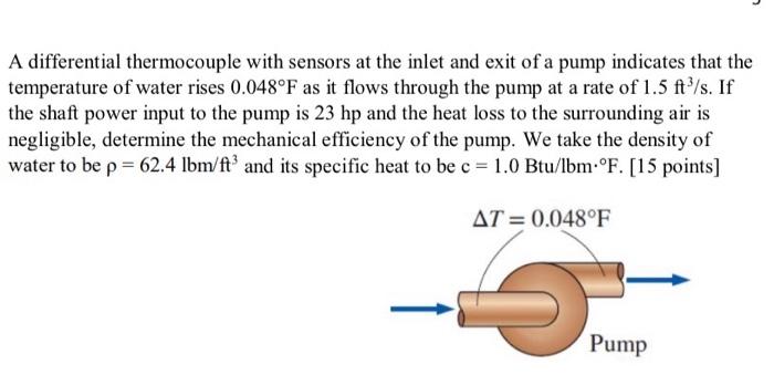 Solved J A differential thermocouple with sensors at the | Chegg.com
