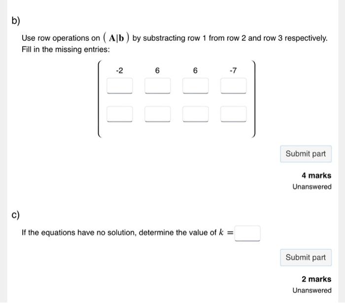 Solved Consider the following linear equations: | Chegg.com