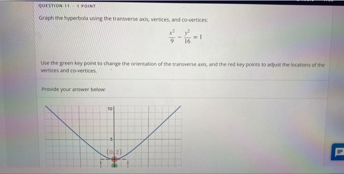 Solved Graph the hyperbola using the transverse axis, | Chegg.com