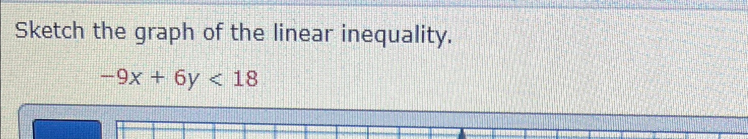 Sketch the graph of the linear inequality.-9x+6y