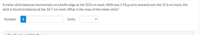 Solved A meter stick balances horizontally on a knife-edge | Chegg.com