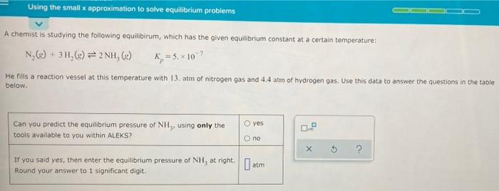 Solved Using the small x approximation to solve equilibrium | Chegg.com