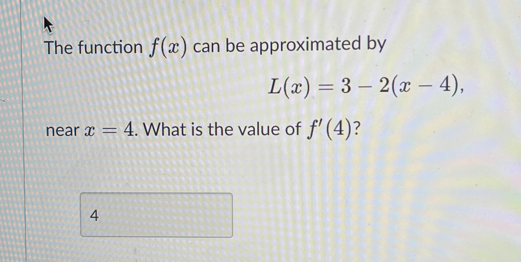 Solved The function f(x) ﻿can be approximated | Chegg.com