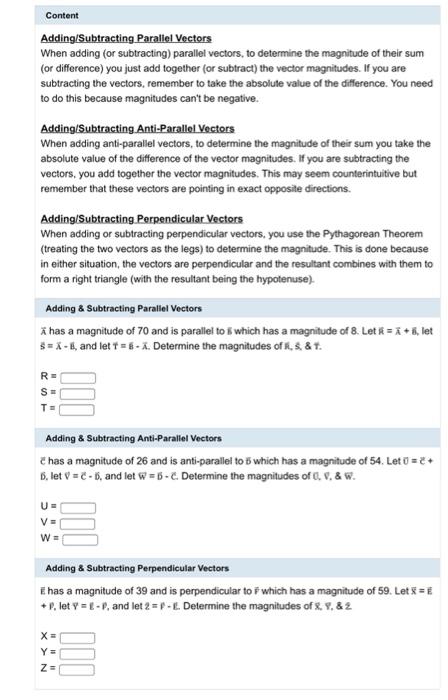 Solved Adding & Subtracting Parallel Wctors A has a | Chegg.com