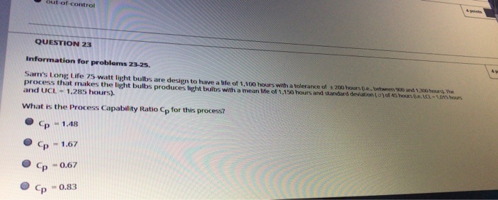 Solved Information for problems 20-22 The following SPC | Chegg.com