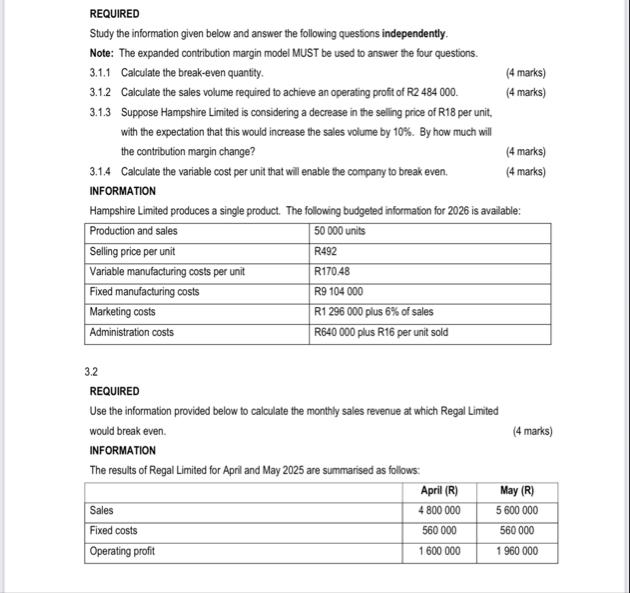 Solved REQUIREDStudy the information given below and answer | Chegg.com