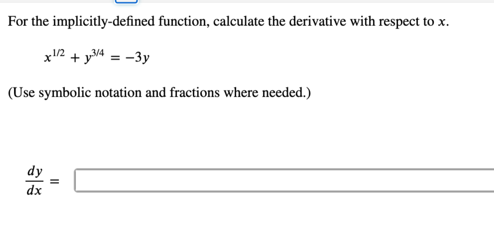Solved For the implicitly-defined function, calculate the | Chegg.com