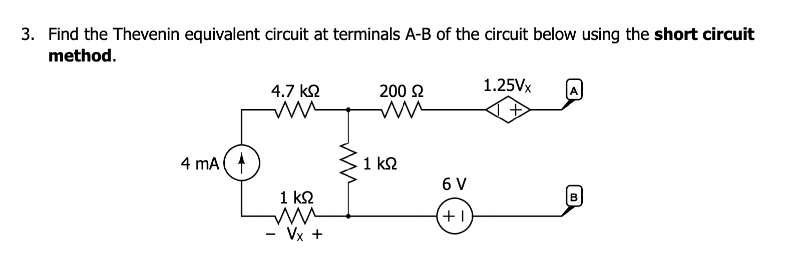 Solved 3. ﻿Find the Thevenin equivalent circuit at terminals | Chegg.com
