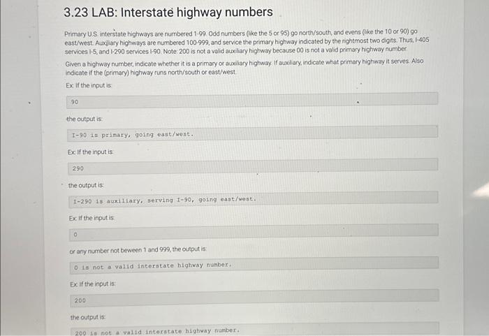 Solved Primary U.S interstate highways are numbered 1-99 Odd | Chegg.com