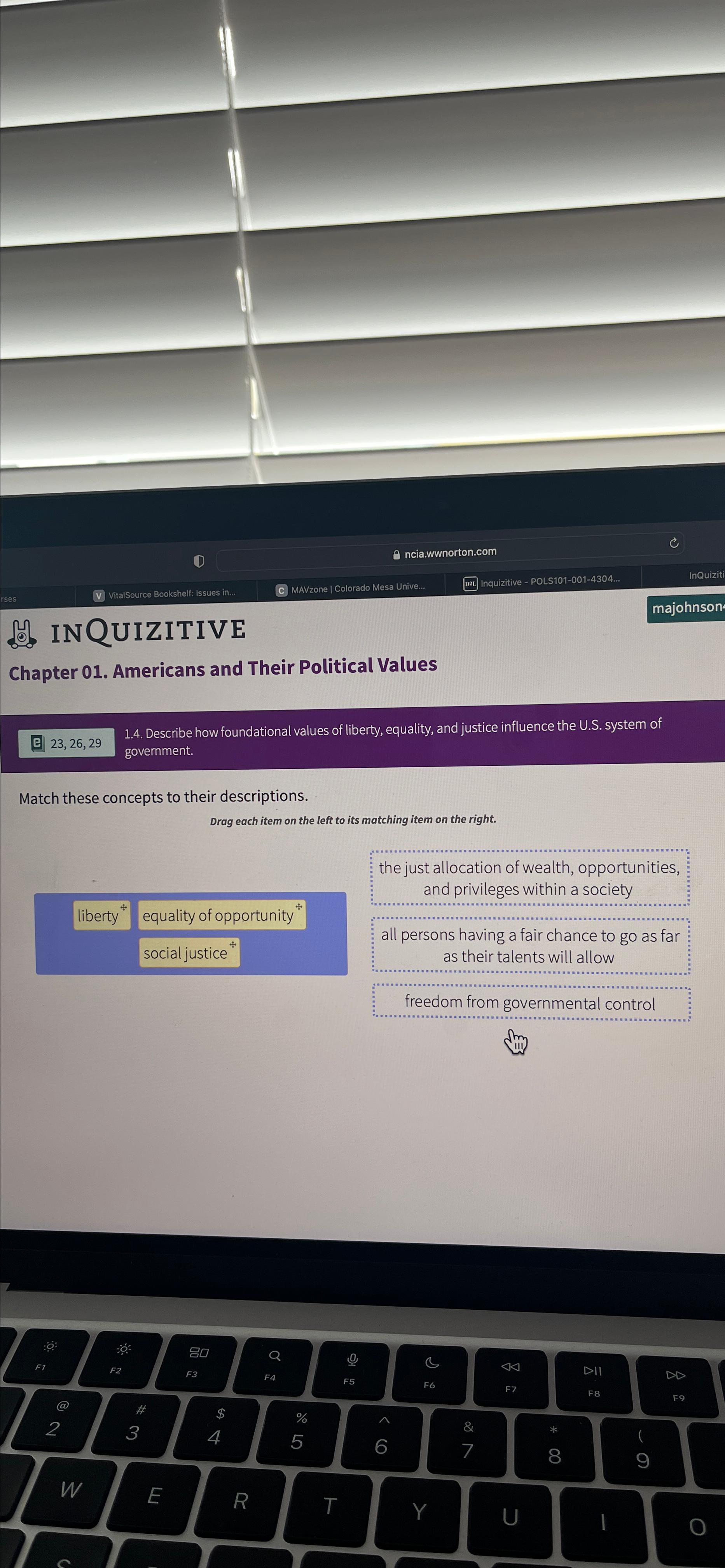 Solved fö ﻿INQUIZITIVEChapter 01. ﻿Americans and Their | Chegg.com