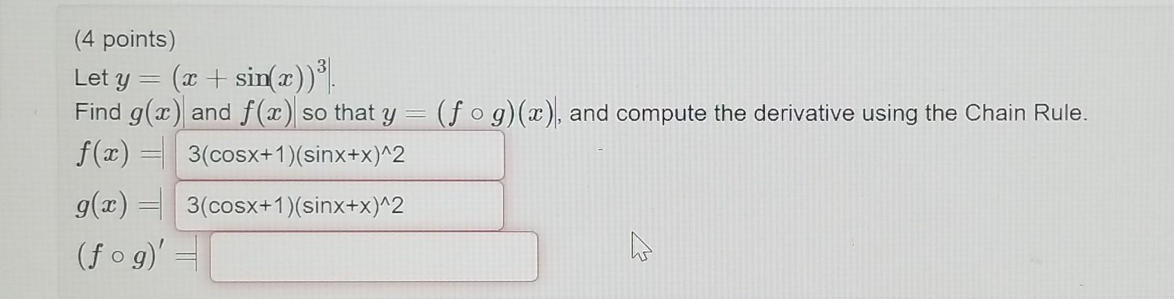 Solved r (fog)(x), and compute the derivative using the | Chegg.com