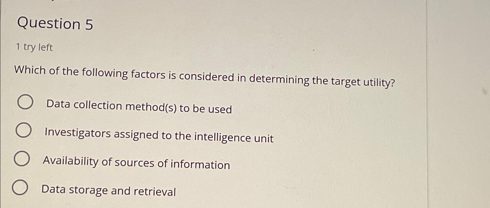 Solved Question 51 ﻿try leftWhich of the following factors | Chegg.com