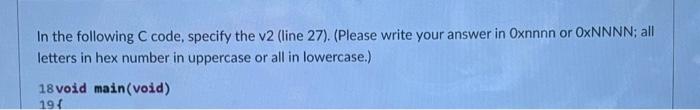 Solved letters in hex number in uppercase or all in | Chegg.com