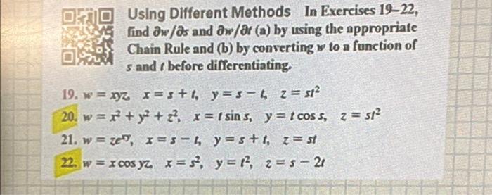Solved Using Different Methods In Exercises 19-22, find | Chegg.com