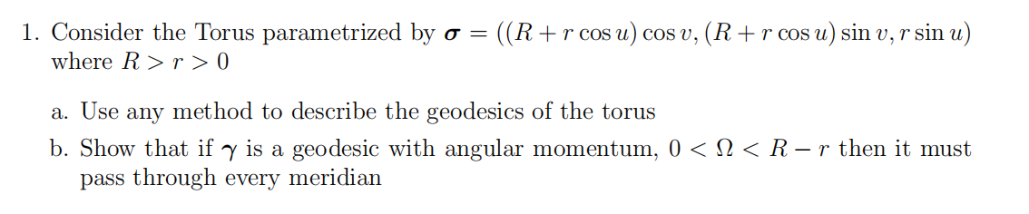 Solved Consider the Torus parametrized by | Chegg.com