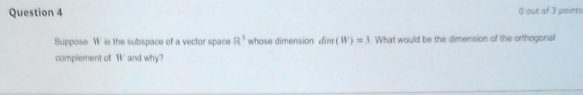 Solved Suppose II is the subspace of a vector space R5 whose | Chegg.com