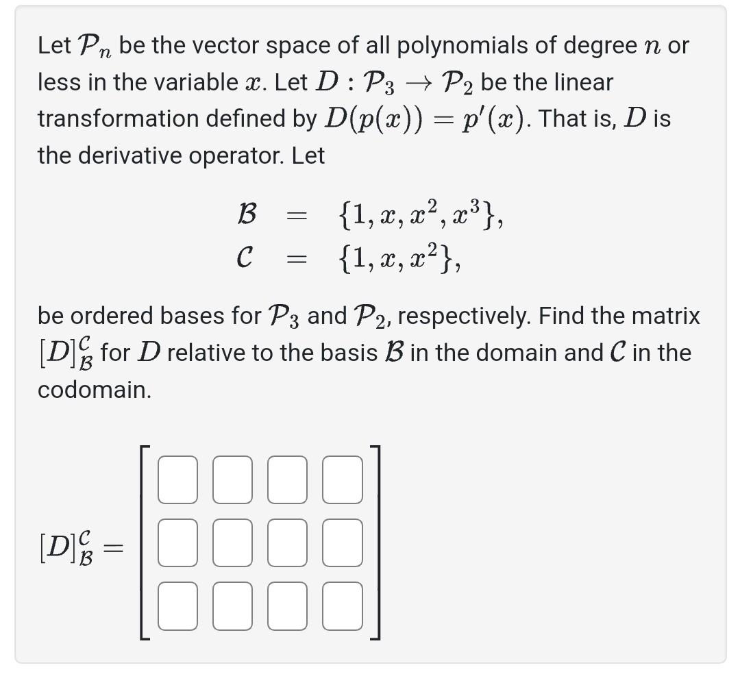 Solved Let Pn be the vector space of all polynomials of | Chegg.com