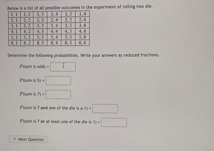 Solved Below is a list of all possible outcomes in the | Chegg.com