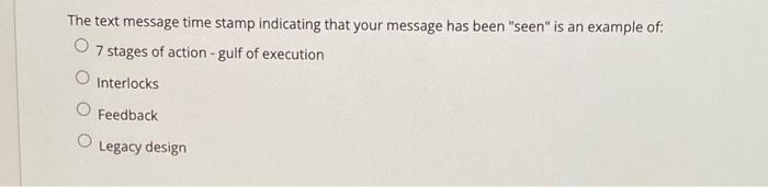 Solved The text message time stamp indicating that your | Chegg.com