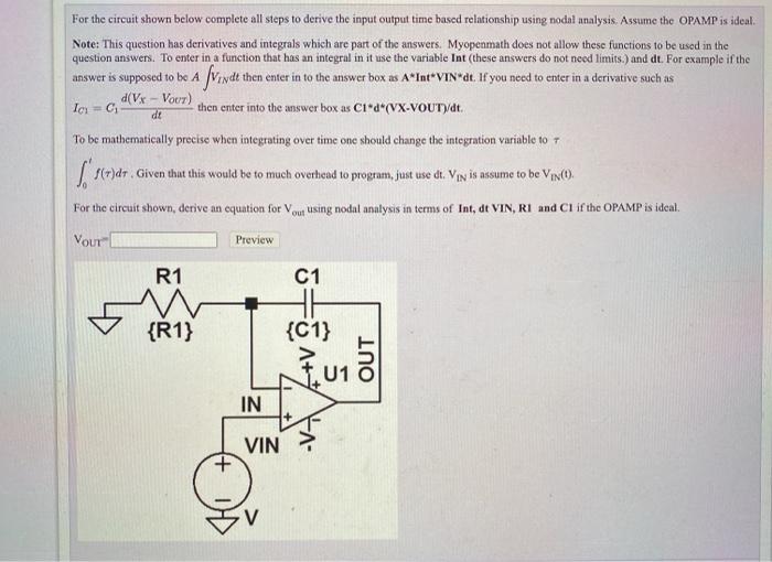 Solved For the circuit shown below complete all steps to | Chegg.com