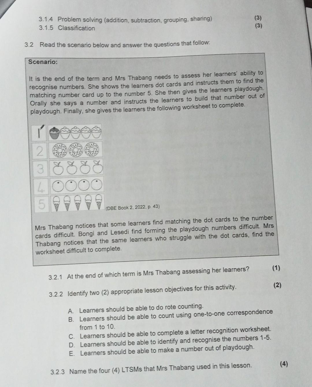 Solved 2.3 Read the scenario and answer the questions that | Chegg.com