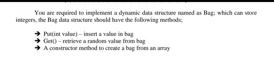 Solved You are required to implement a dynamic data | Chegg.com