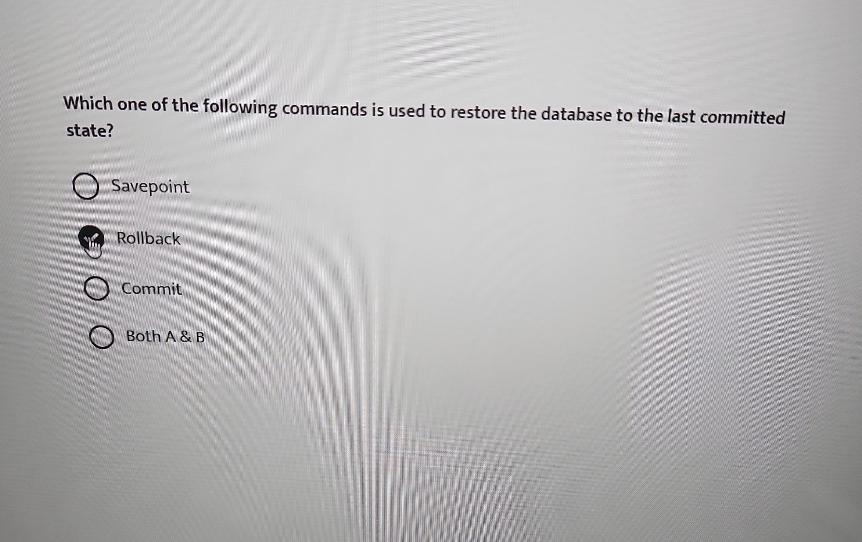 Solved Which one of the following commands is used to | Chegg.com