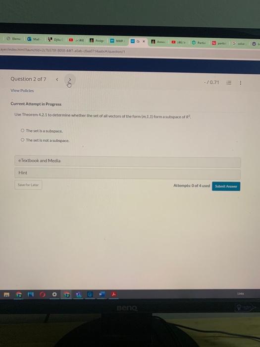 Solved Determine whether each set equipped with the ghen | Chegg.com