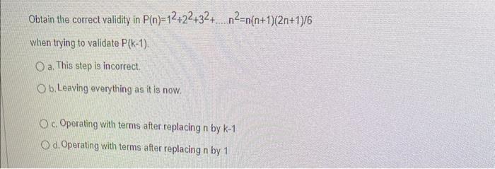 Solved Obtain The Correct Validity In 