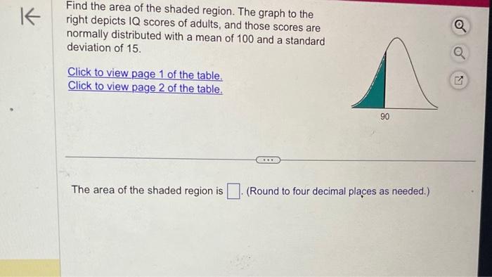 Solved Find the area of the shaded region. The graph to the | Chegg.com