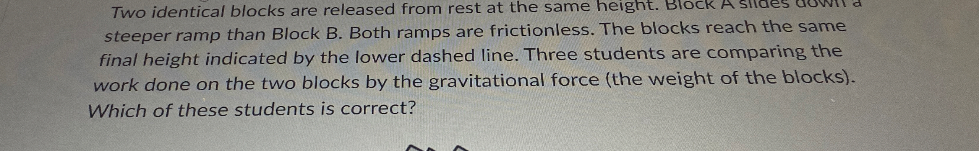 Solved Two identical blocks are released from rest at the | Chegg.com